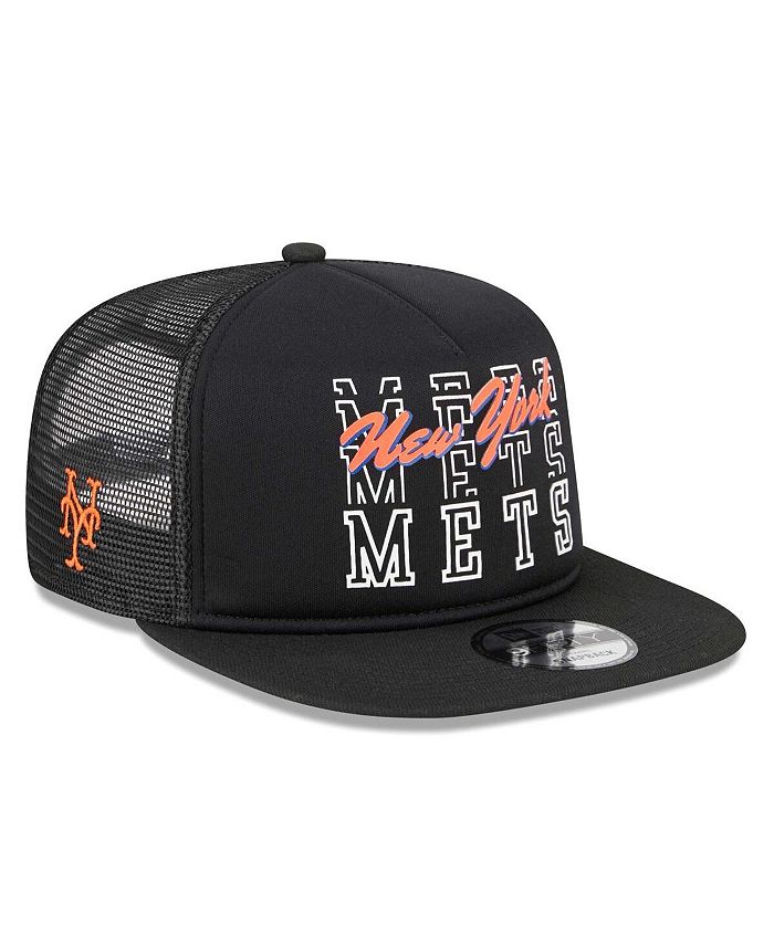 New Era Men's Black New York Mets Street Team A-Frame Trucker 9FIFTY ...