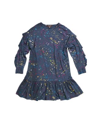 IMOGA Collection Little Girls Lisa FW23 Star Mettalic Jersey Dress - Macy's