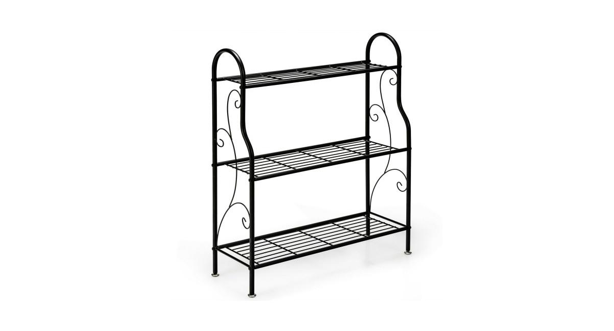 Click here for 3-Tier Scrollwork Designed Metal Plant Stand-Black... prices