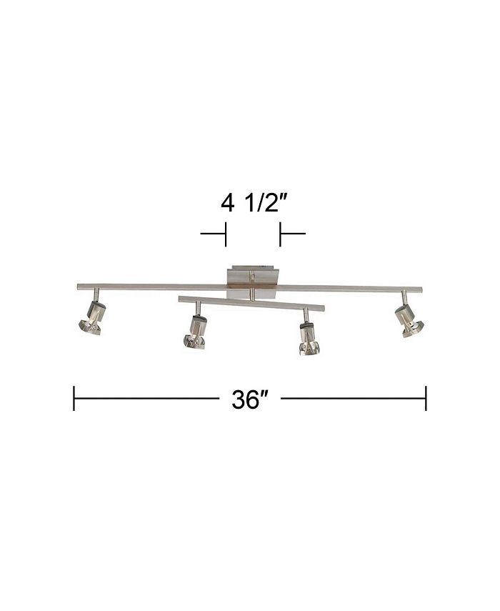 Pro Track 2-Tier 4-Head LED Ceiling Track Light Fixture Kit Adjustable ...