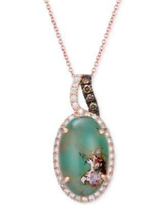 Le Vian Chocolatier® Peacock Aquaprase (6 ct. t.w.) & Diamond (1/3 ct ...