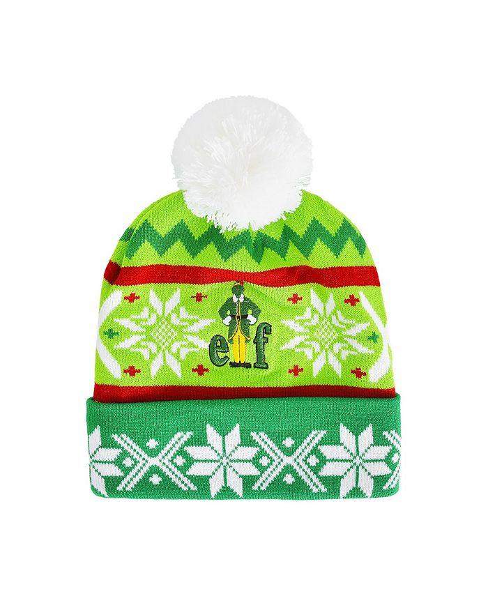 WB ELF LIGHT UP INTARSIA POM CUFF BEANIE - Macy's