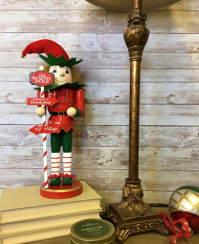 Santa's Workshop 14" North Pole Elf Nutcracker - Macy's