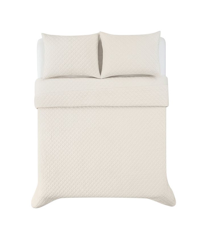 Royal Velvet Diamond Velvet 2 Piece Quilt Set, Twin/Twin XL - Macy's