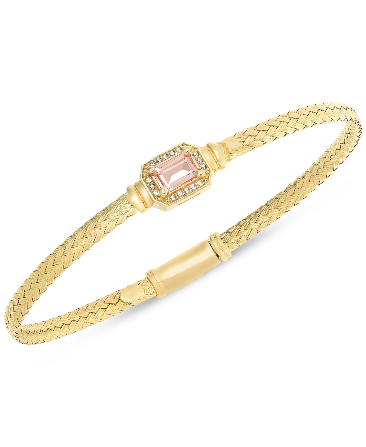 Click here for Garnet & White Topaz (1/5 ct. t.w.) Woven Bangle B... prices