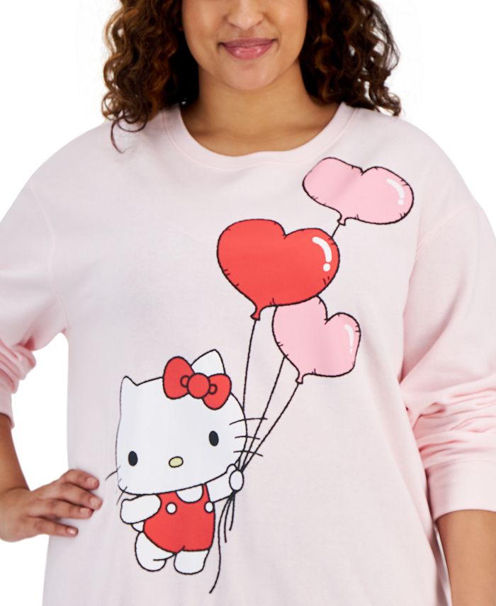 Love Tribe Trendy Plus Size Hello Kitty Graphic-Print Sweatshirt - Macy's
