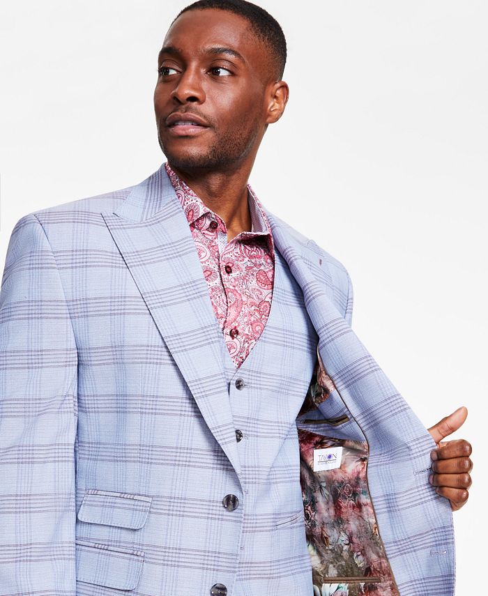 Tayion Collection Men's Classic Fit Striped Suit Jacket - Macy's