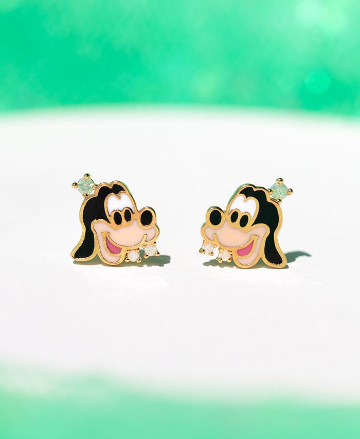 Girls Crew 18k Gold-Plated Color Crystal Goofy Stud Earrings - Macy's