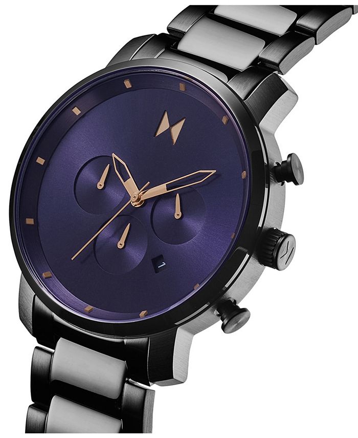 MVMT Men's Chronograph Gray Stainless Steel Watch 45mm - Macy's