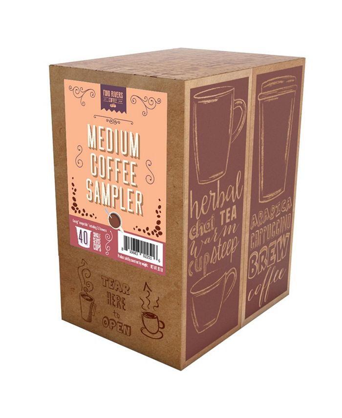 Two Rivers Coffee Medium Roast Coffee Pods,2.0 Keurig, Variety Sampler ...