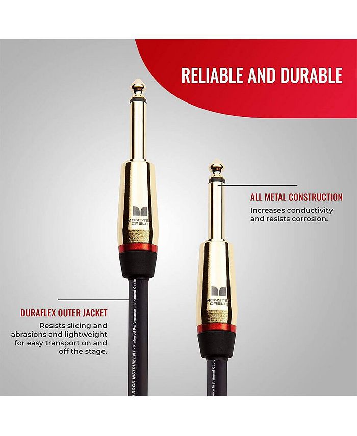 MONSTER CABLE 6 Ft Prolink Rock Instrument Cable - Straight to Straight ...