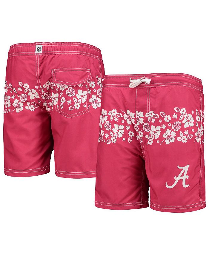 Wes & Willy Big Boys Crimson Alabama Crimson Tide Inset Floral Swim ...