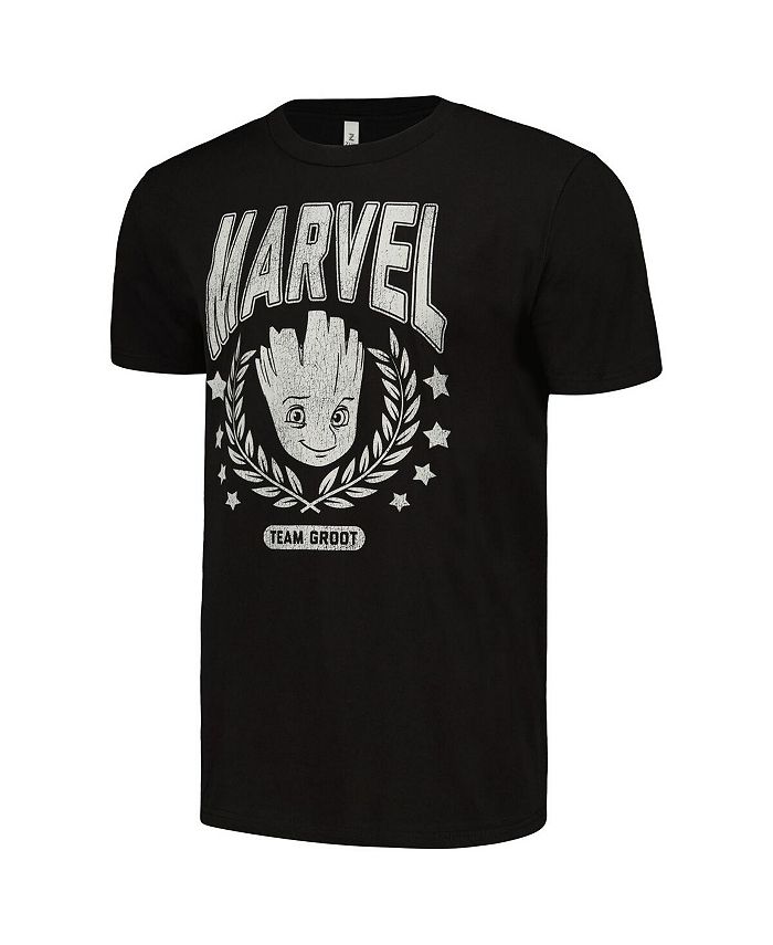 Mad Engine Men's and Women's Black Guardians of the Galaxy Groot ...