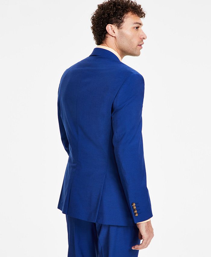 Tayion Collection Men's Classic-Fit Solid Double-Breasted Suit Jacket ...