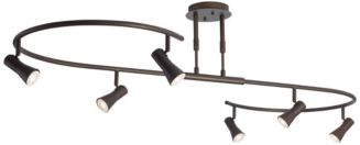Pro Track S-Wave 6-Head LED Ceiling Track Light Fixture Kit Spot-Light ...