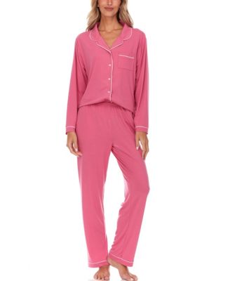 Flora by Flora Nikrooz Women's Annie 2 Piece Notch Long Sleeve Top and ...