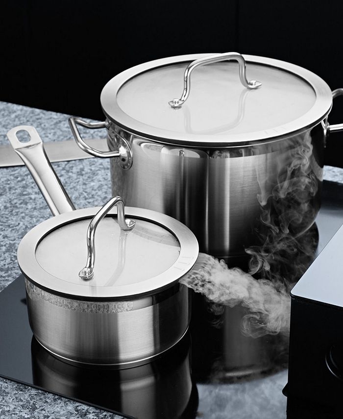 BergHOFF Gem Downdraft 18/10 Stainless Steel 7 Piece Cookware Set - Macy's