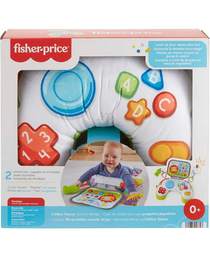 Fisher Price Littlest Gamer Tummy Wedge, Sensory Tummy Time Baby Toy ...