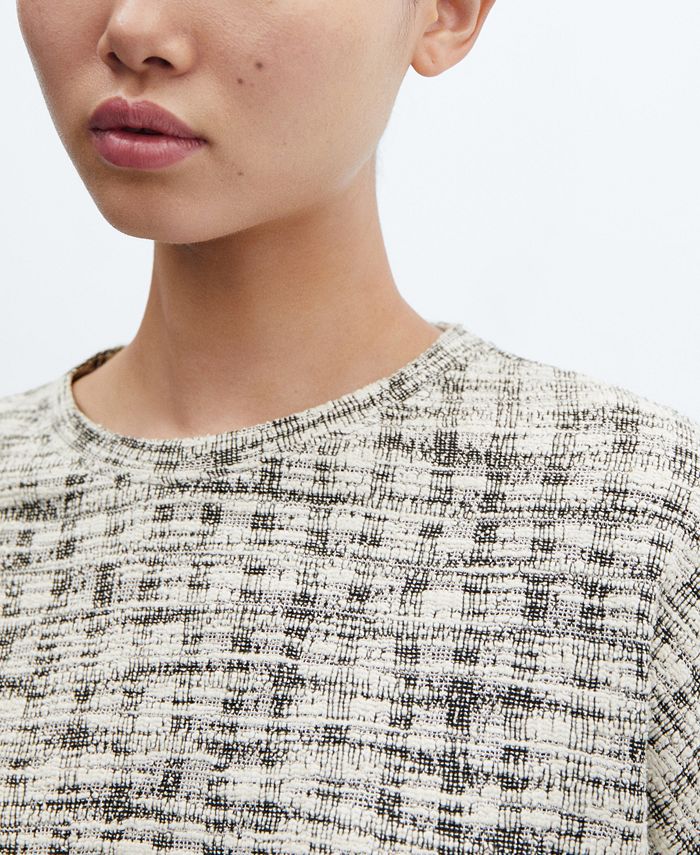 MANGO Women's Flecked Tweed Sweater - Macy's