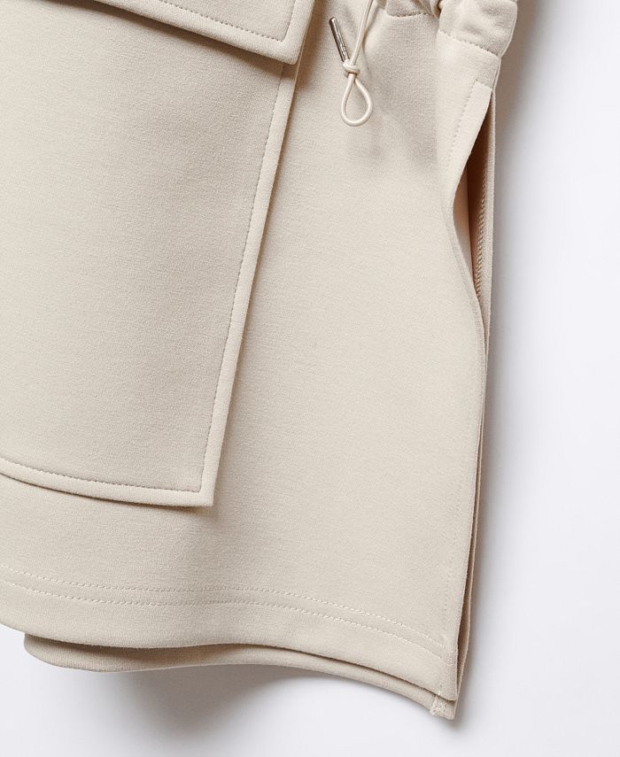 MANGO Women's Flap Pockets Poncho Jacket - Macy's