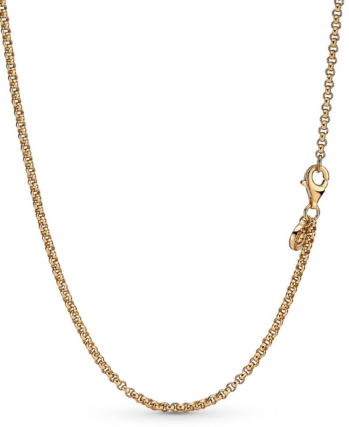 Pandora Moments 14K Gold-Plated Rolo Chain Necklace - Macy's