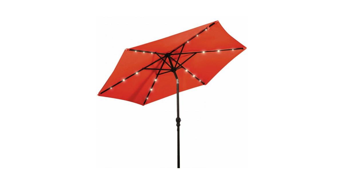 Click here for Slickblue 9 ft Patio Solar Umbrella Led Patio Mark... prices