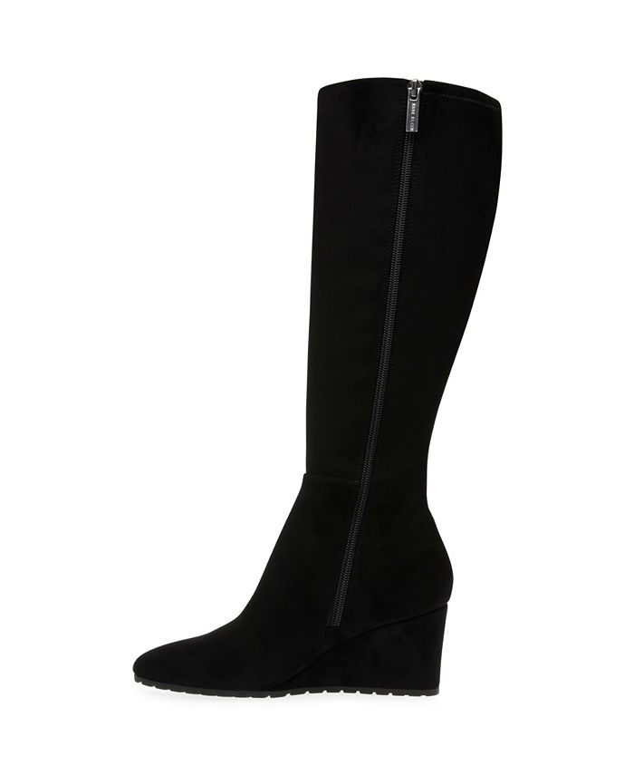 Anne Klein Women's Valonia Wedge Heel Knee High Boots - Macy's