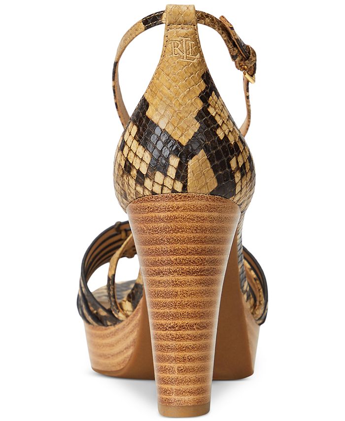 Lauren Ralph Lauren Women's Shelby Platform Dress Sandals - Macy's