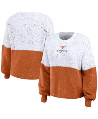Women's WEAR by Erin Andrews White, Orange Texas Longhorns Colorblock ...