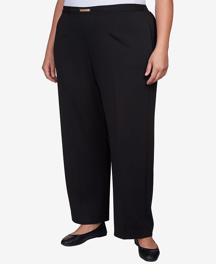 Alfred Dunner Plus Size Park Place Stretch Knit Average Length Ponte ...