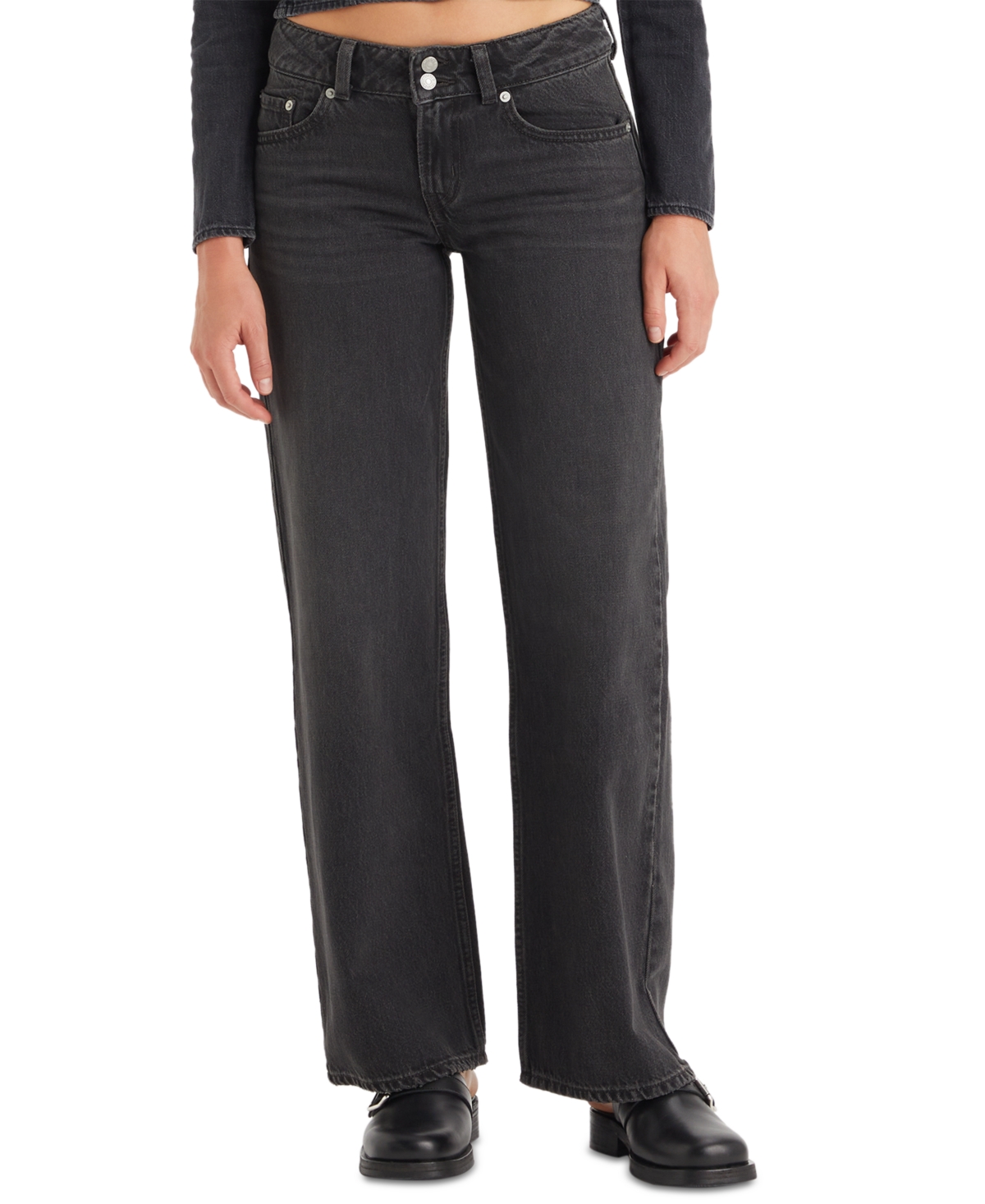 Click here for Levis Womens Super-Low Double-Button Relaxed-Fit D... prices