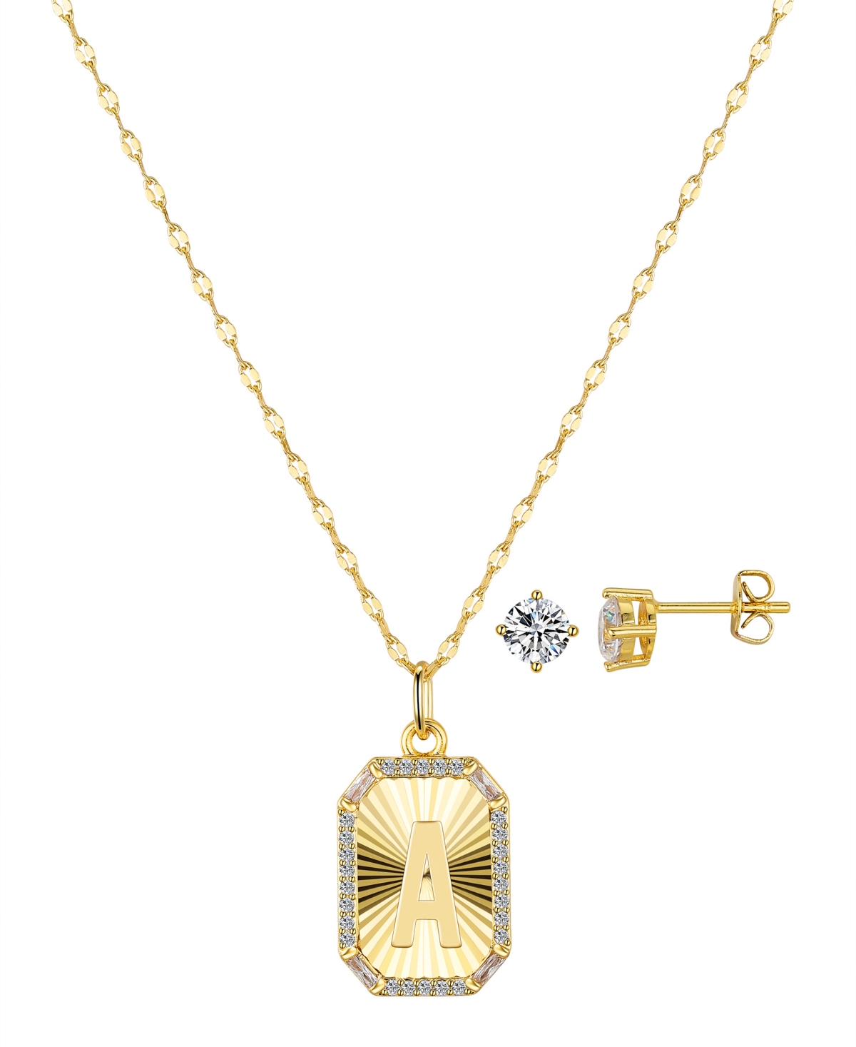 Click here for Unwritten Cubic Zirconia Initial Pendant Necklace... prices