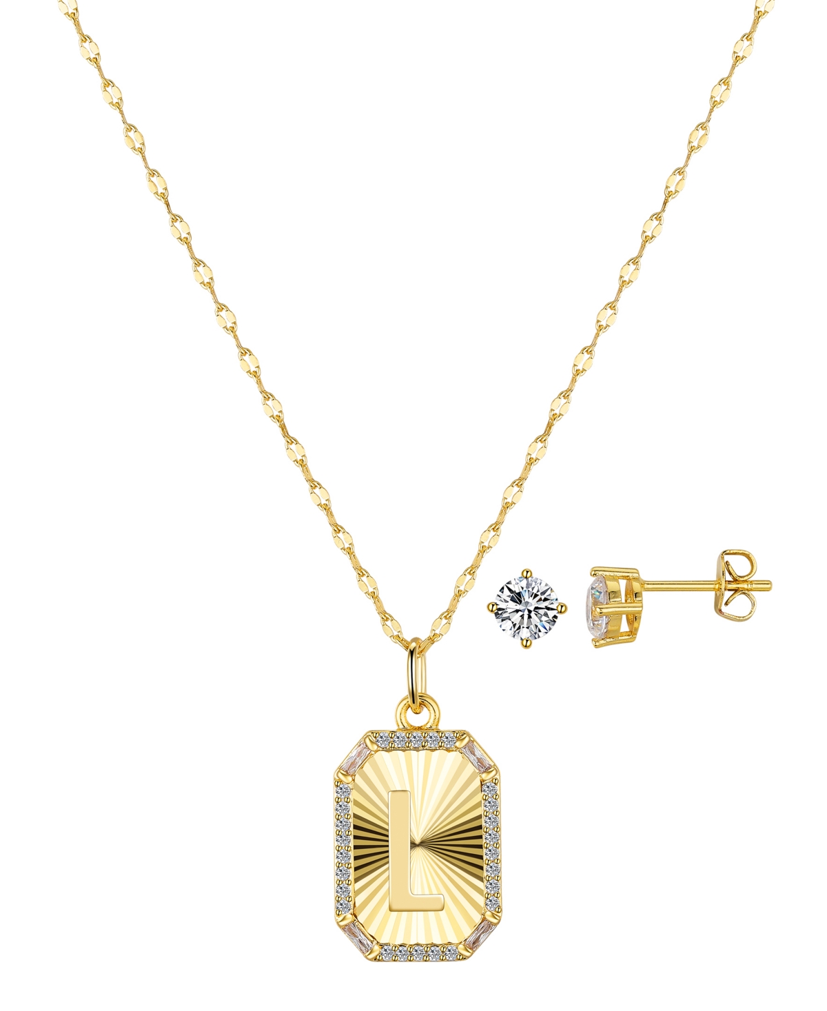 Click here for Unwritten Cubic Zirconia Initial Pendant Necklace... prices