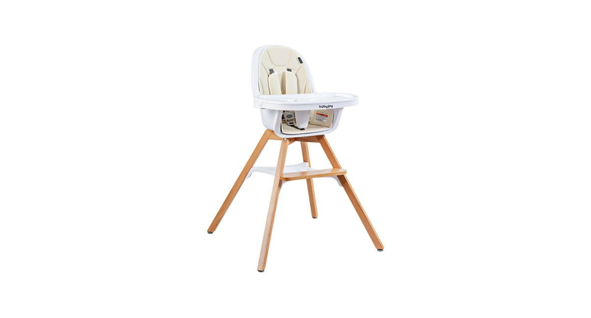 Click here for 3-in-1 Convertible Wooden Baby High Chair - Beige prices