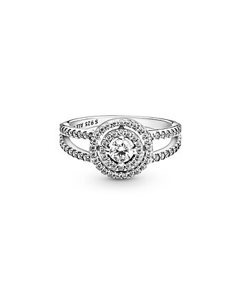 Pandora Cubic Zirconia Timeless Sparkling Double Halo Ring - Macy's