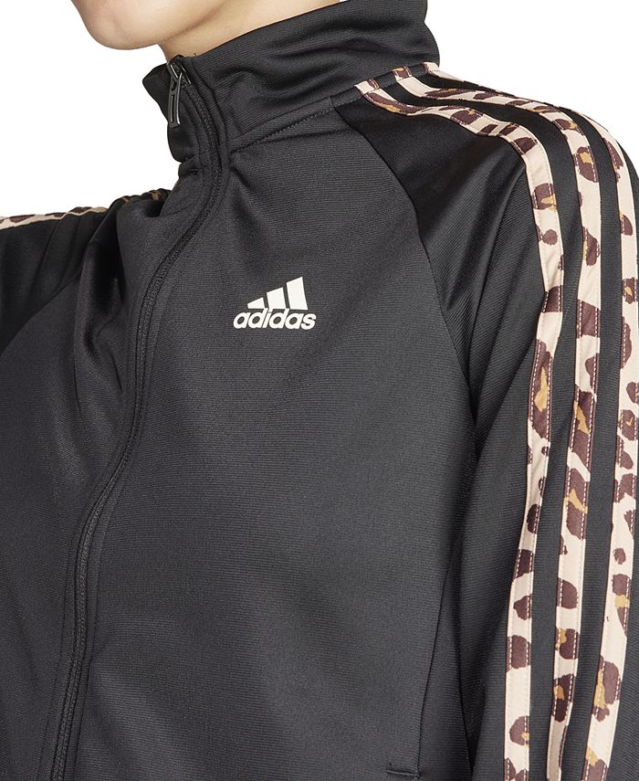 adidas Women's Tricot Slim Printed 3-Stripe Track Jacket - Macy's
