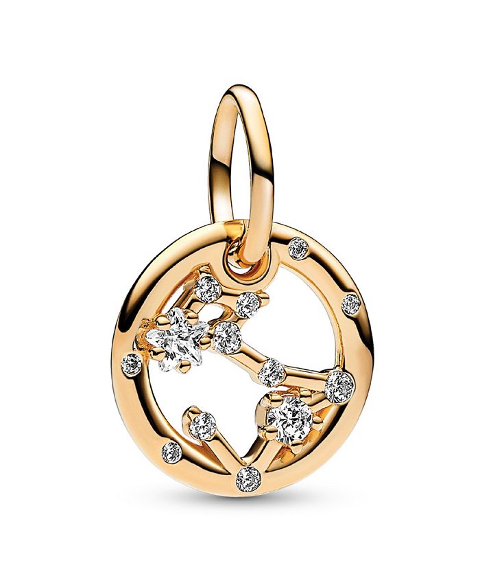Pandora 14k Gold-Plated Zodiac Dangle Charm - Macy's