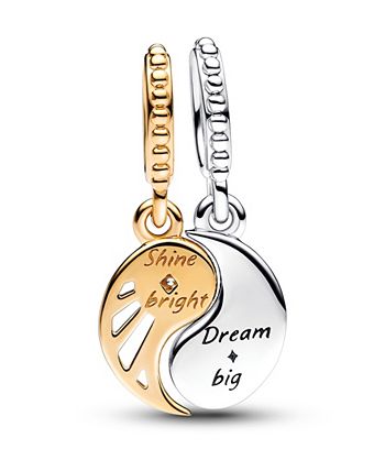 Pandora Cubic Zirconia Two-Tone Splitable Sun Moon Dangle Charm - Macy's