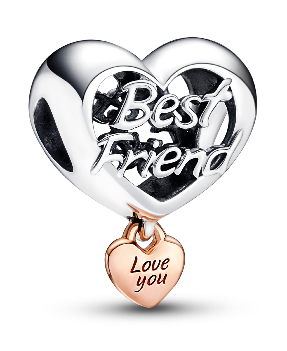 Click here for Pandora Sterling Silver Love You Heart Charm - Sil... prices