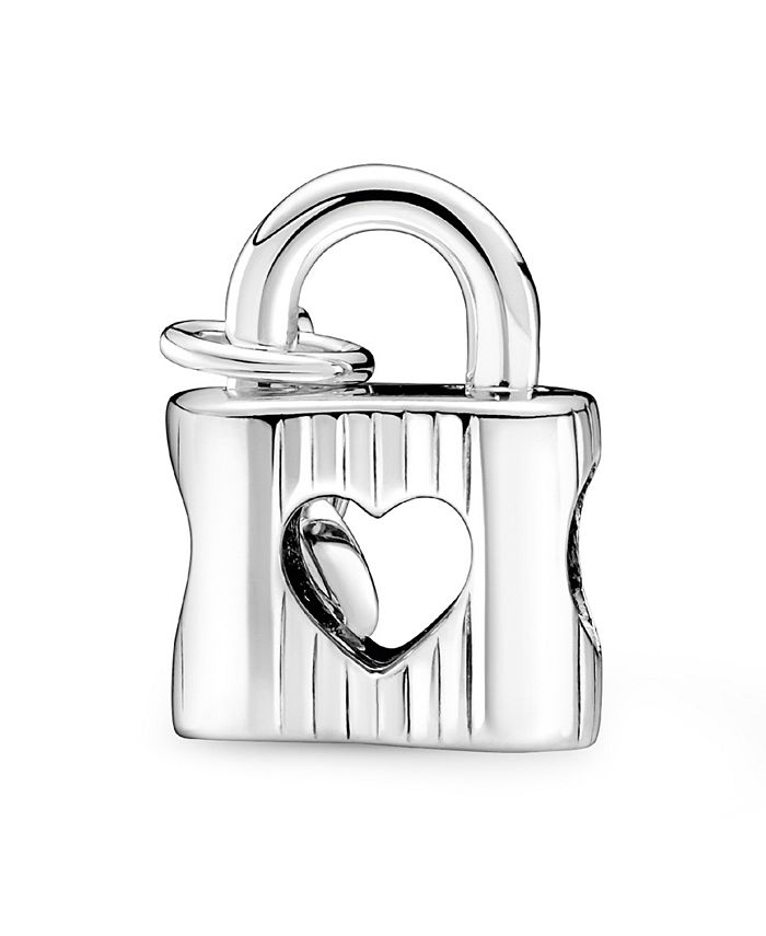 Pandora Sterling Silver Padlock Heart Key Charm - Macy's