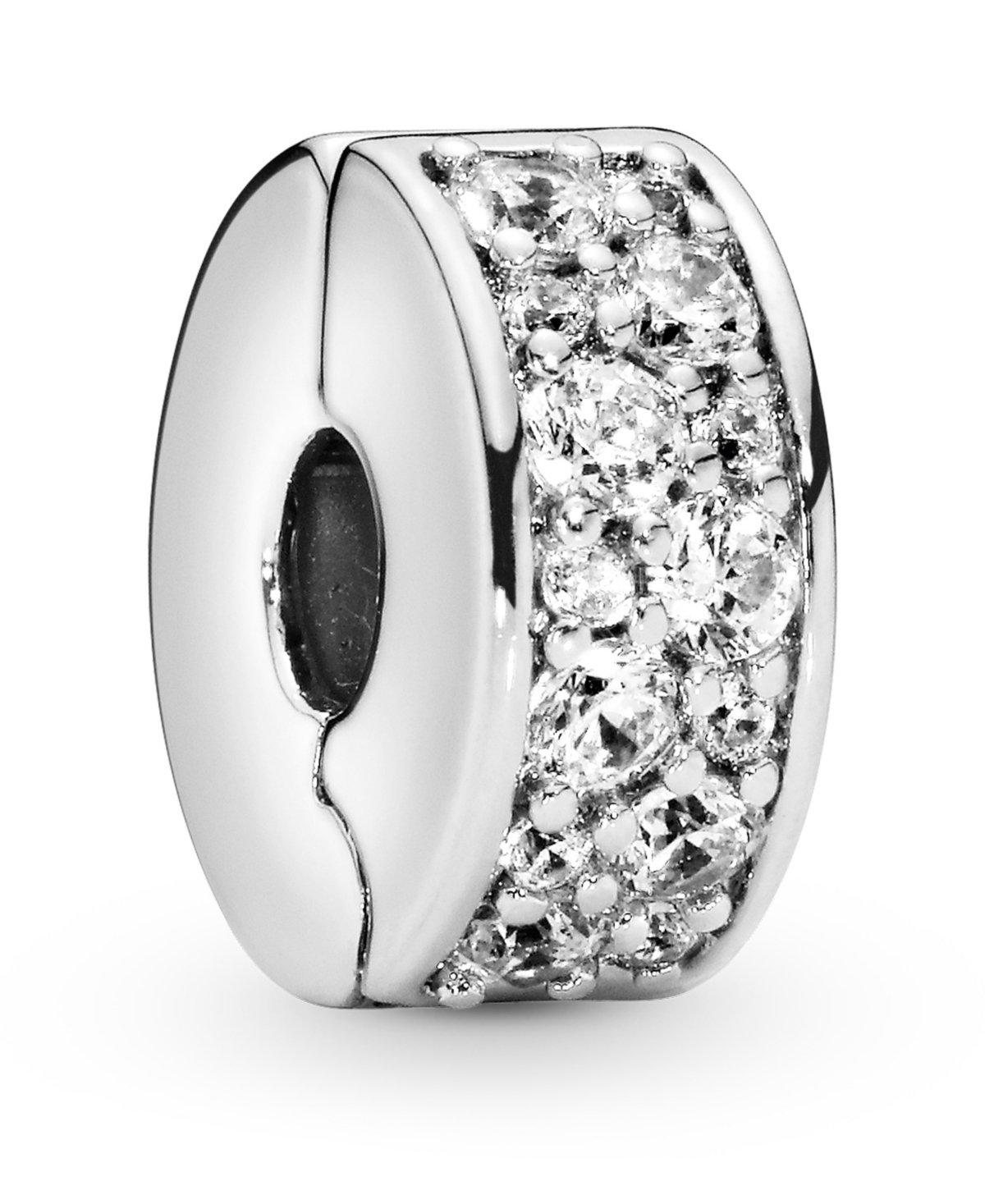 Click here for Pandora Cubic Zirconia Pave Fixed Clip Charm - Cle... prices