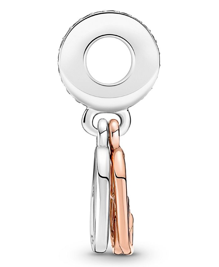 Pandora Mixed Stone Entwined Infinite Hearts Double Dangle Charm - Macy's