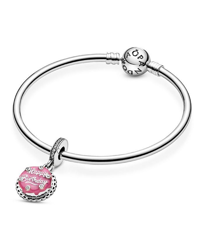 Pandora Cubic Zirconia Pink Birthday Cake Dangle Charm - Macy's
