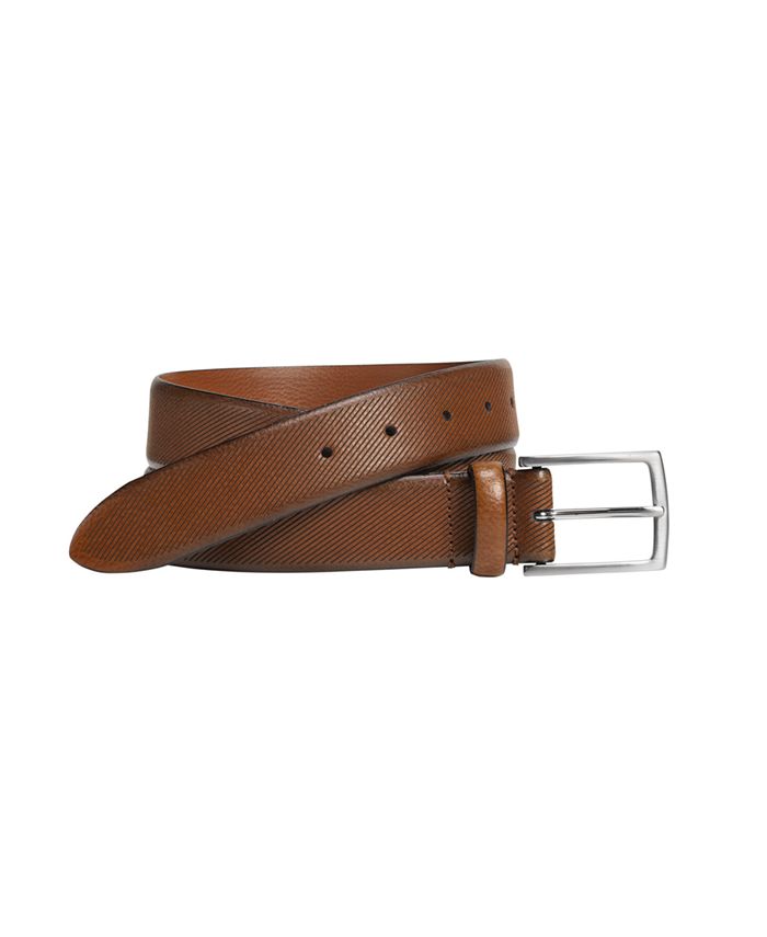 Johnston & Murphy Men's Diagonal Embossed Belt - Macy's