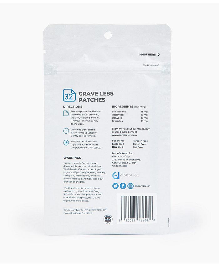 OnMi Crave-Less Support Patch 4 Pack - Macy's