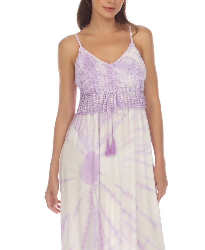 Raviya Women's Tie-Dyed Maxi Dress Cover-Up - Macy's