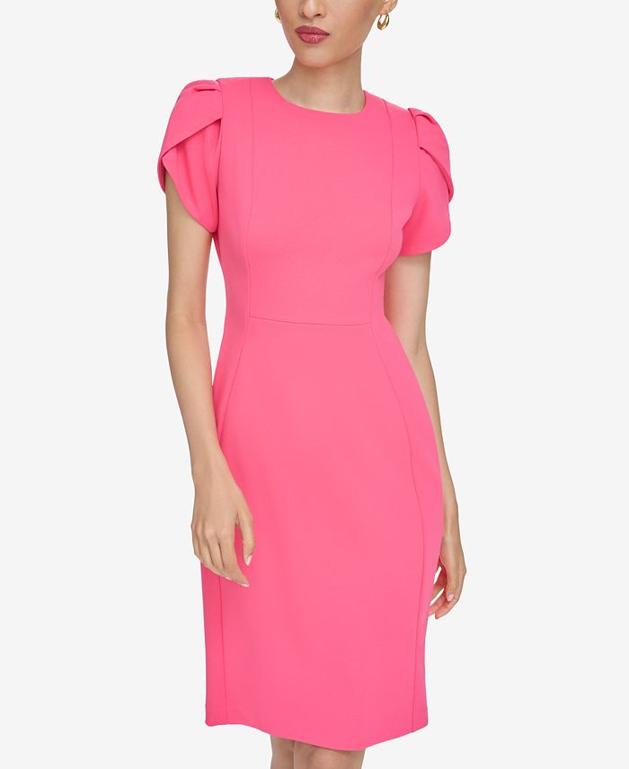 Calvin Klein Women's Tulip-Sleeve Sheath Dress - Macy's