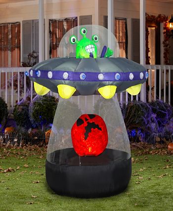 National Tree Company 72" Halloween Inflatable Animated Alien ...