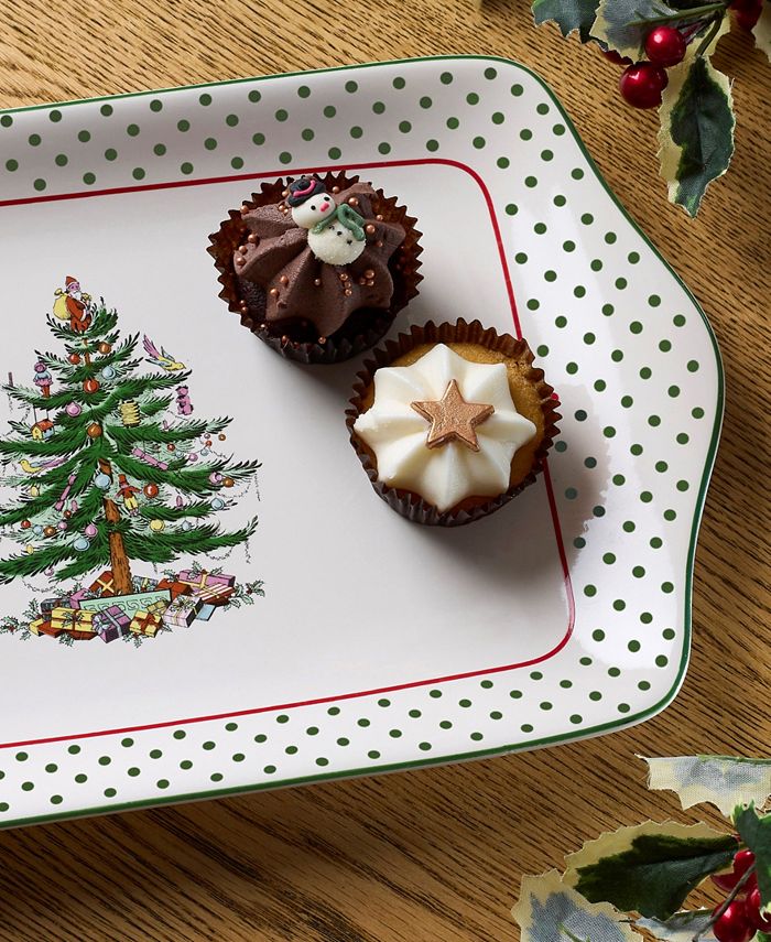 Spode Christmas Tree Polka Dot 9 Piece Hot Chocolate Dinnerware Set ...