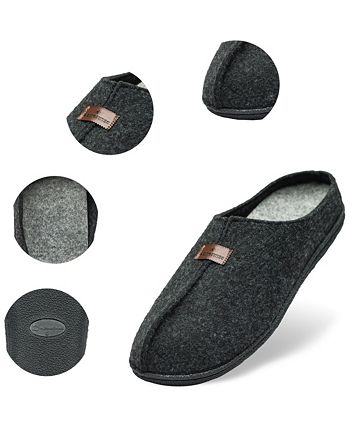 Alpine Swiss Mens Felt Faux Wool Clog Slippers Comfortable Cushion ...